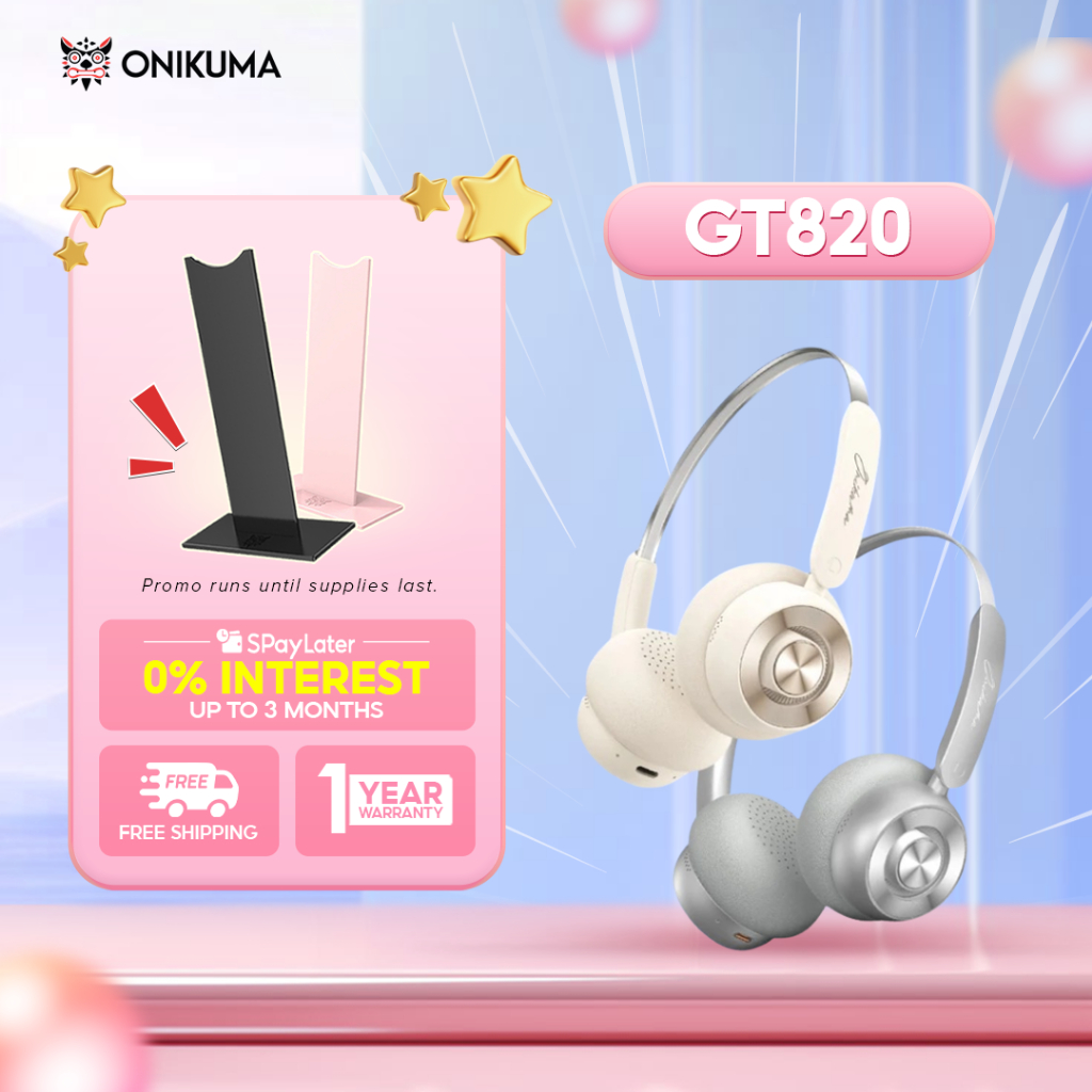 Onikuma GT820 Wireless Gaming Headset with Noise Cancellation | Shopee ...