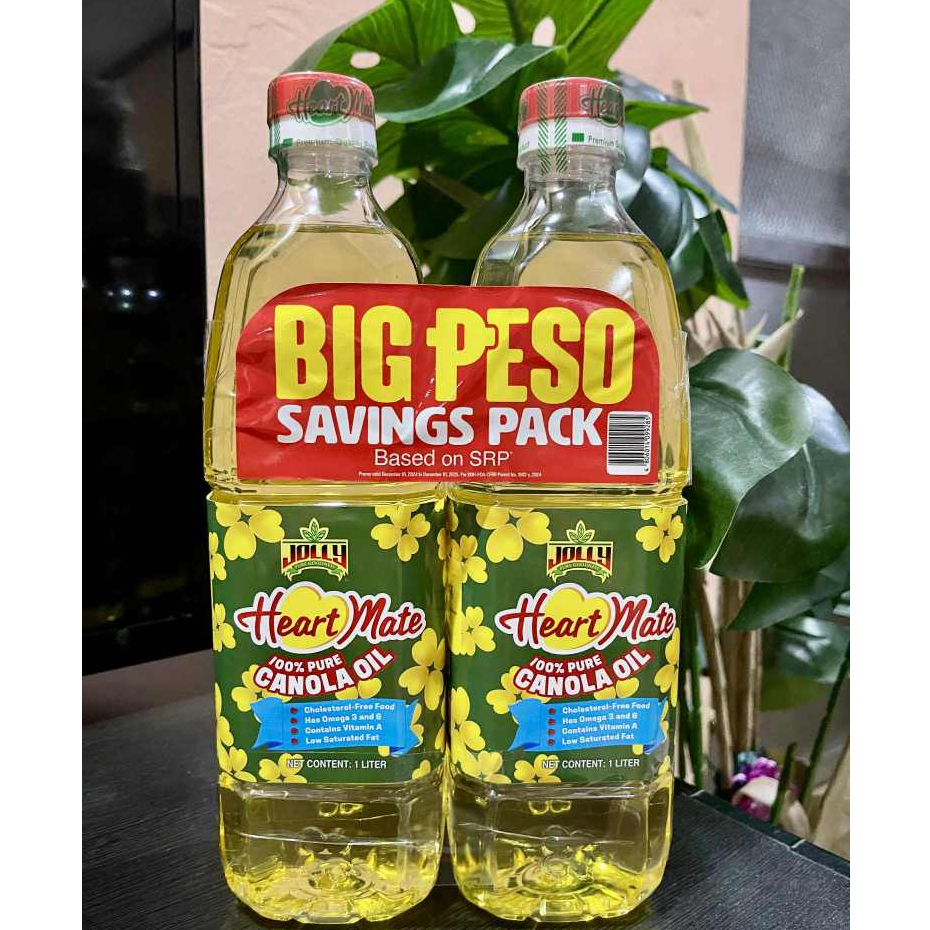 Jolly Heart Mate Canola Oil 1L DUO PACK | Shopee Philippines