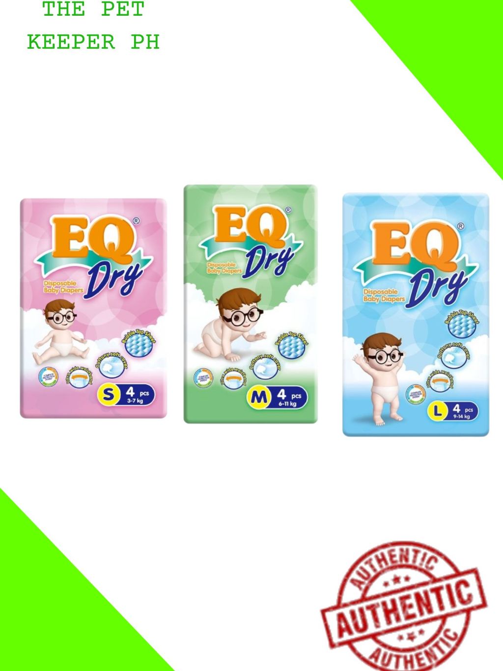 EQ Plus Mini Pack Baby Diaper by 4's | Shopee Philippines