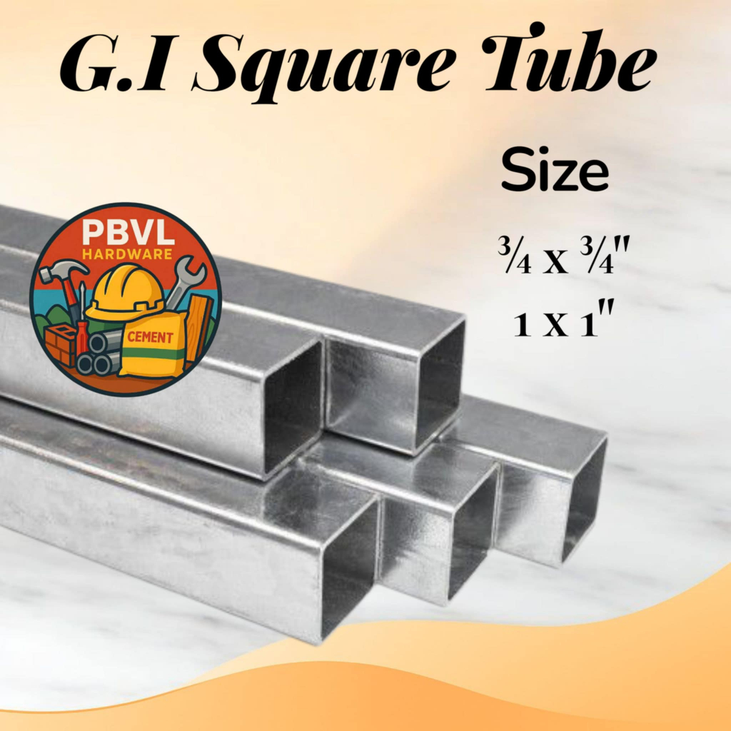 G.I Square Tube Tubular Makapal 1.5mm 3/4x3/4, 1x1 Cut Per 1 FT, 1/2m ...