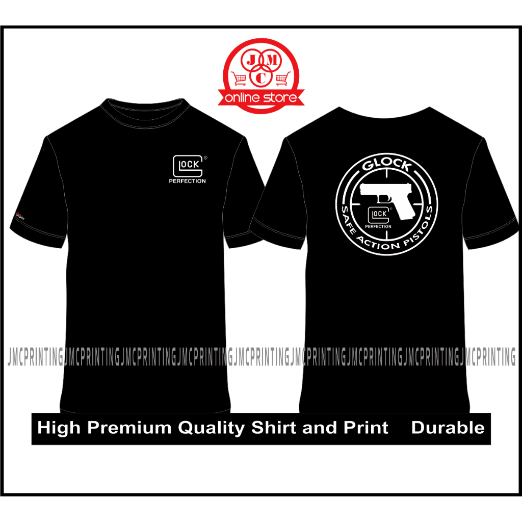 Glock Perfection Logo Premium Quality T-Shirt | Shopee Philippines
