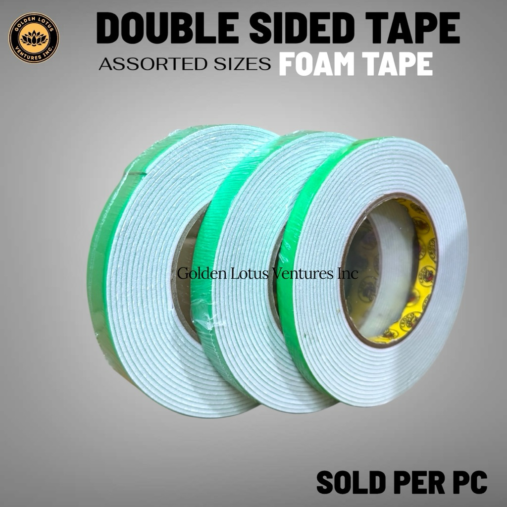 Double Sided Tape Assorted Sizes(1/2 ,3/4 , 1” x 5m)Sold per Pc ...