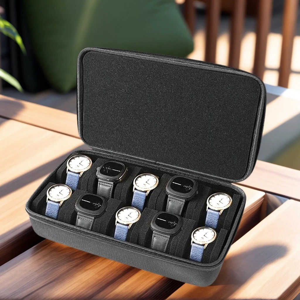 6/8/10/15/20 Slots Hard Shell Watch Storage Box Travel Watch Case Carry ...