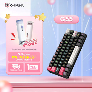 Onikuma G55 Wired Mechanical Gaming Keyboard 61 Keys RGB Lights USB ...