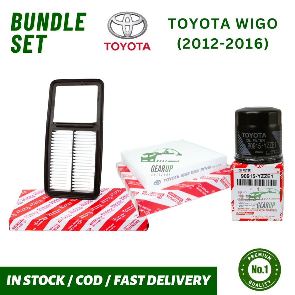 AIR, CABIN, & OIL FILTERS for TOYOTA WIGO (2012-2016) (88568-BZ060 ...