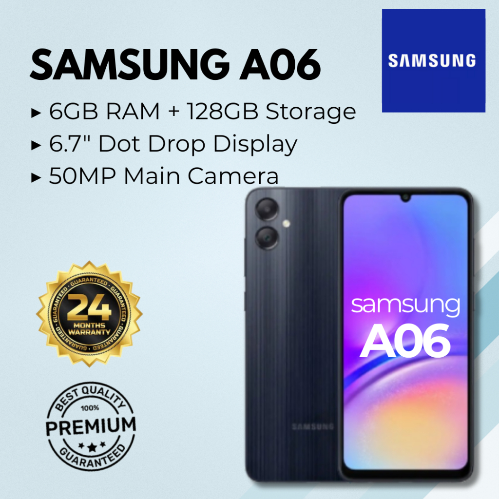 Samsung Galaxy A06 Smartphone | 4GB + 128GB | 6.7-inch HD+ Display ...