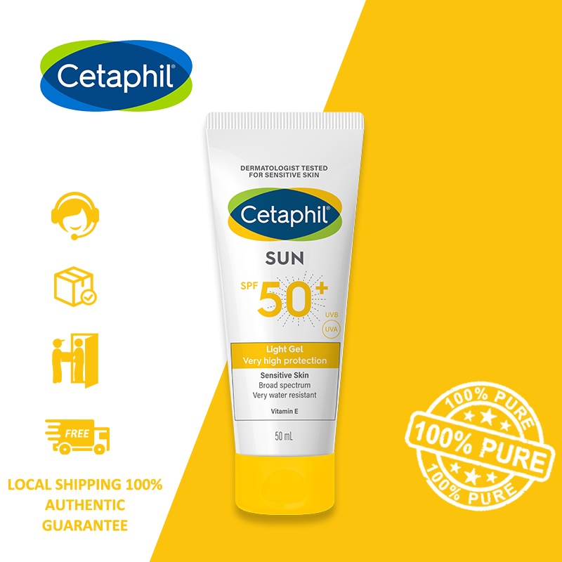 Cetaphil Sunscreen SPF 50+ 50ml UVA/UVB For Sensitive Skin Water ...