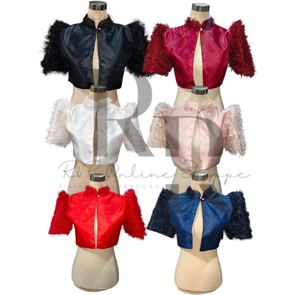 Modern Filipiniana Bolero Satin/ Bolero Top / Actual Photo | Shopee ...