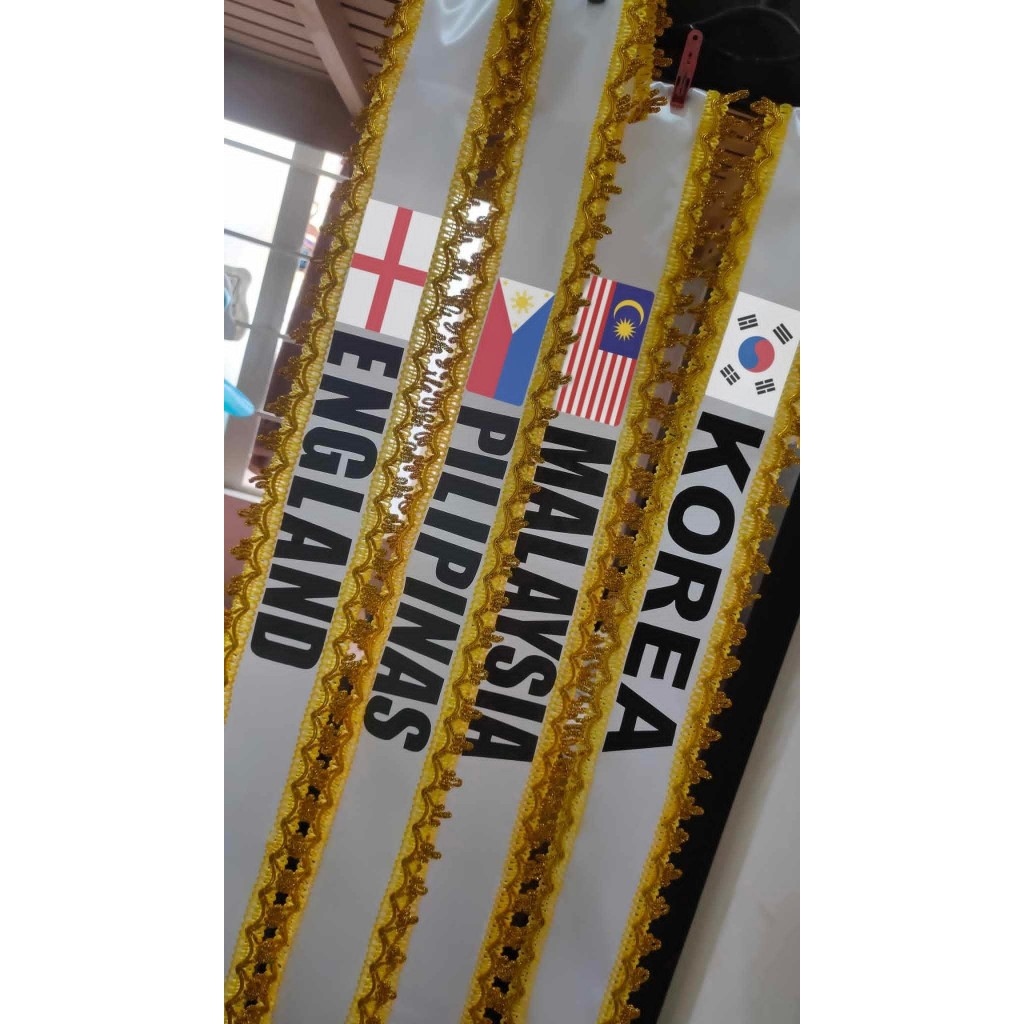 United Nation Sash/ Costume/Countries/Korea/Japan/Ph/ | Shopee Philippines