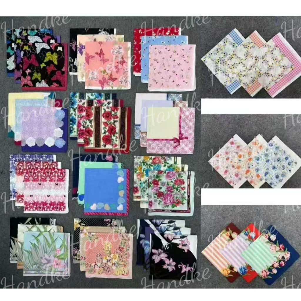 Handkerchif 6pcs&12pcs Women and Men Cotton panyo Random design ...