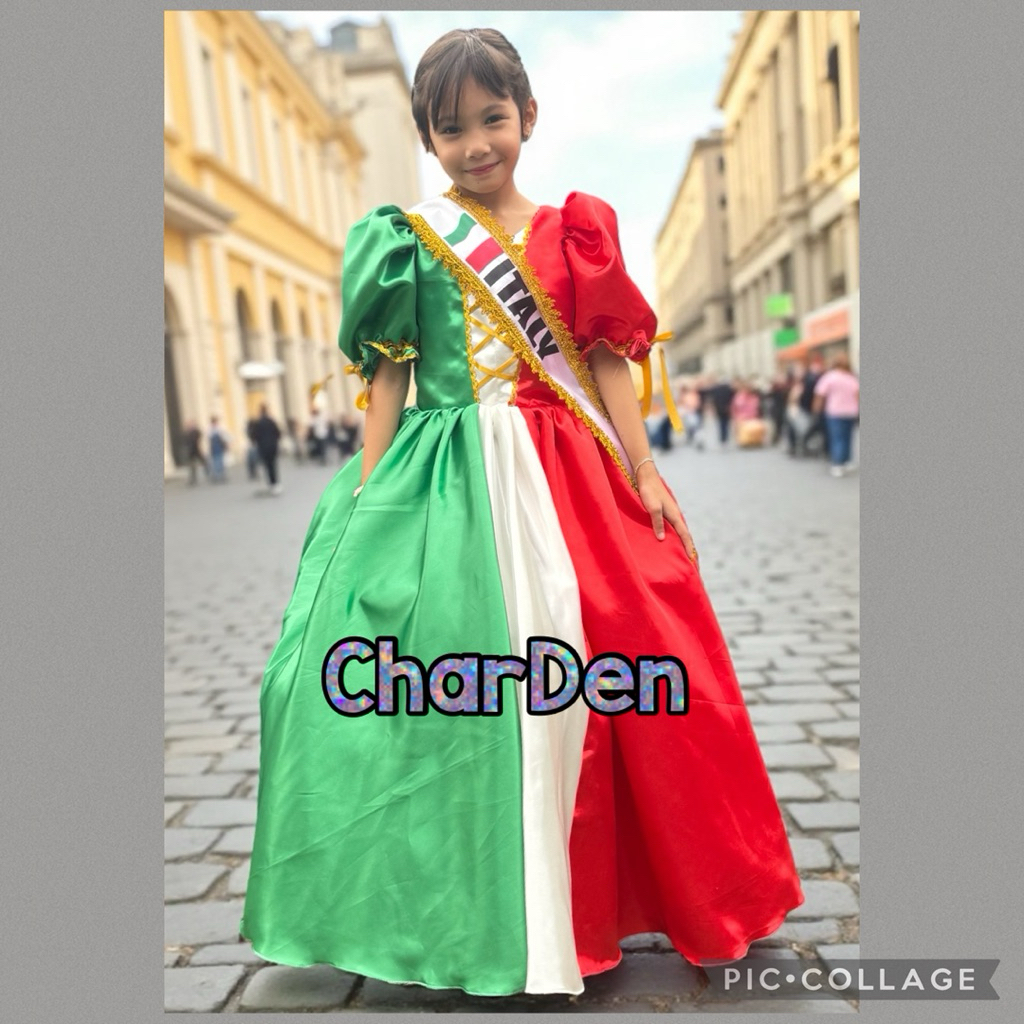 ITALY Costume/Sash For Girl Kids - United Nations Costume | Shopee ...
