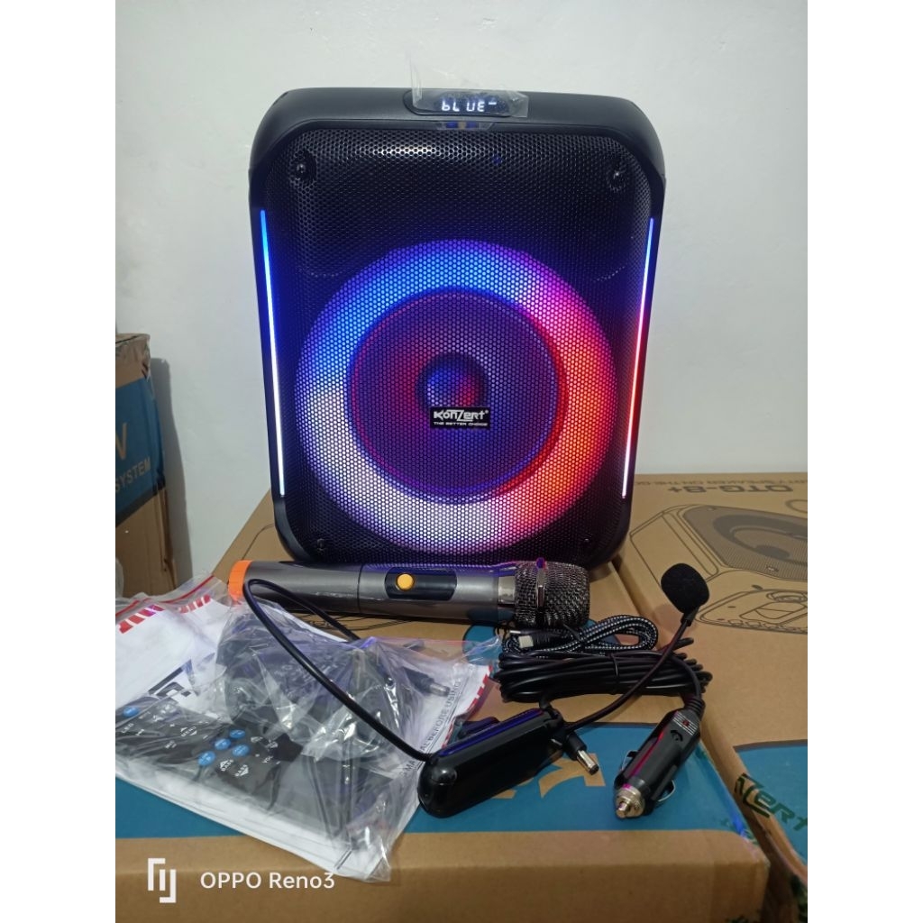 ORIGINAL KONZERT SPEAKER NEW MODEL OTG-8+ free 1 wireless mic, free 1 ...