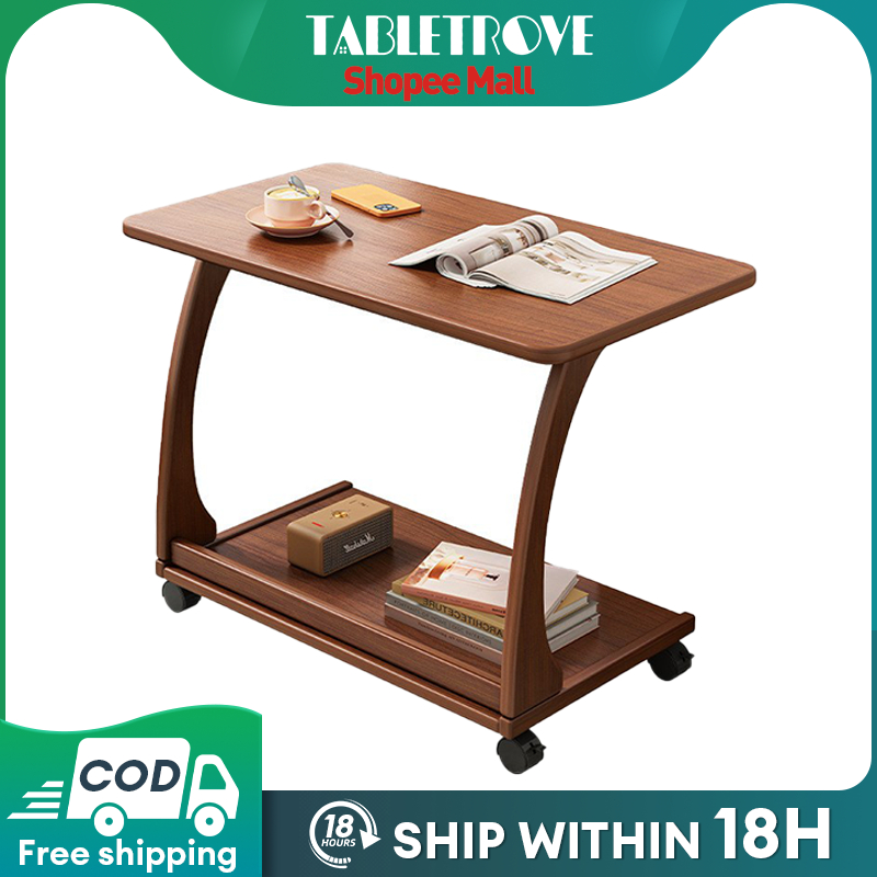TABLETROVE Movable Lifting Sofa Lazy Table Bedroom Storage Rack Simple ...