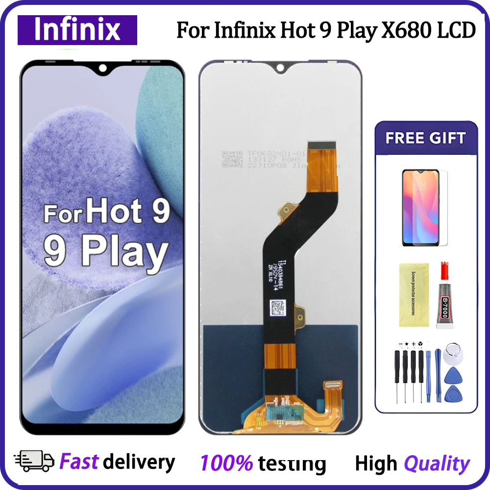 For Infinix Hot 9 X655 Hot 9 Play X680 LCD Display Touch Screen ...