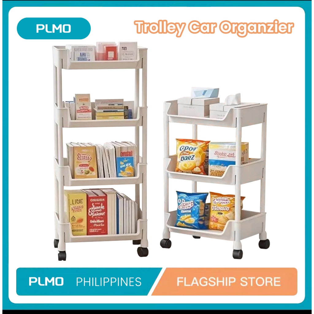Trolley Car Organzier Bookshelf Kitchen Storage Rack Display Cabinet ...