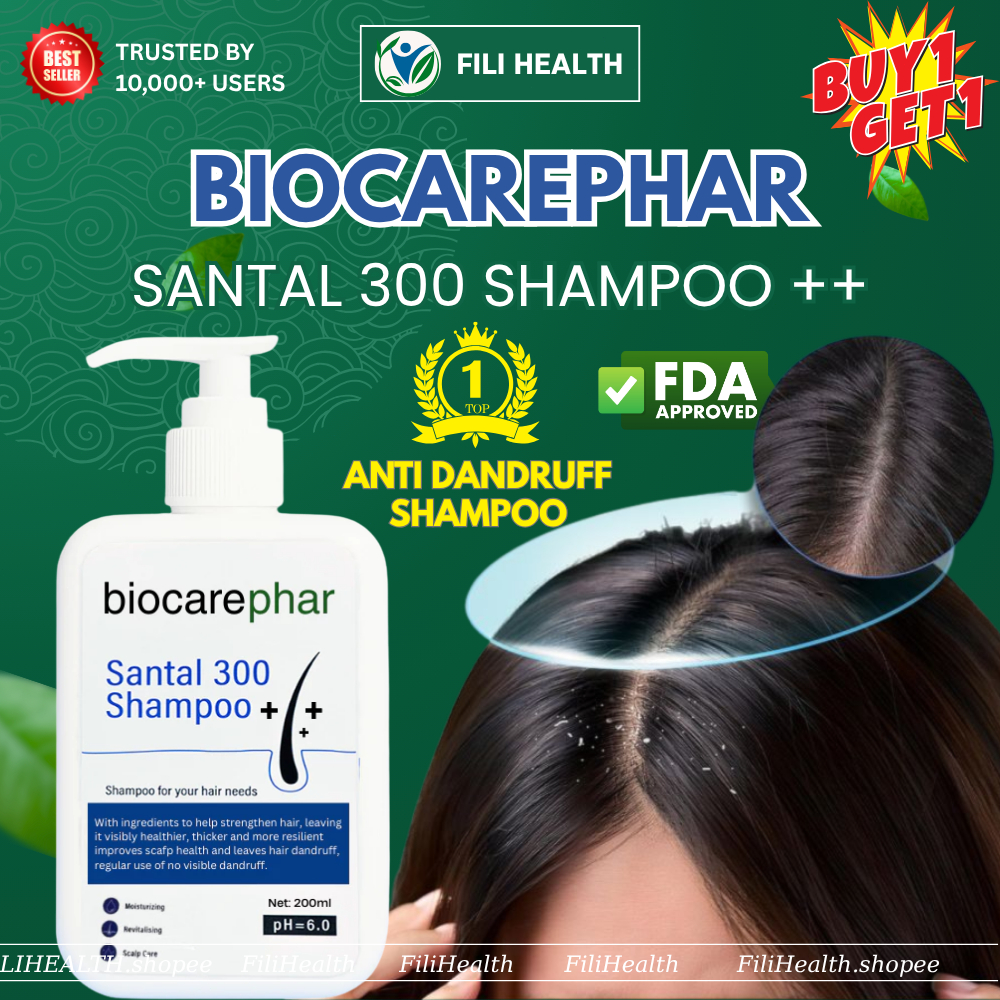 [SALE 50%] Biocare Santal 300 shampoo 200ml removes dandruff, fungus ...