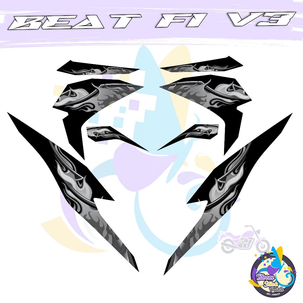 BEAT FI V3 NEW INDO FIRE 2025 STICKER DECALS | Shopee Philippines