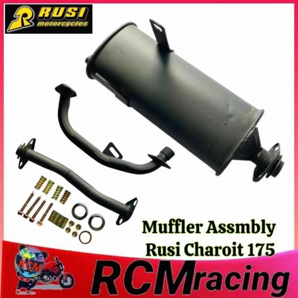 RUSI CHARIOT 175 MUFFLER ASSEMBLY SET PIPE STOCK | Shopee Philippines