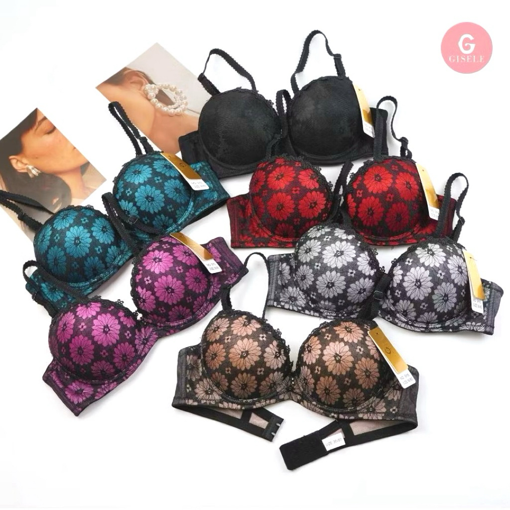 Gisele Push-Up Bra with Foam Padding, Lace Design, Smooth Texture ...