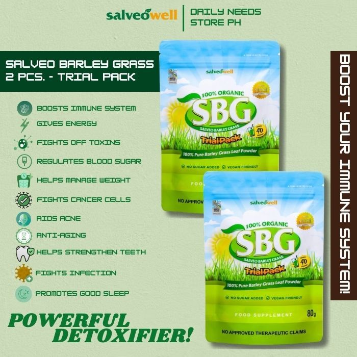 DNSPH Salveo Barley Grass Health – 2 SBG Trial Pack 80g & 240g Powder ...