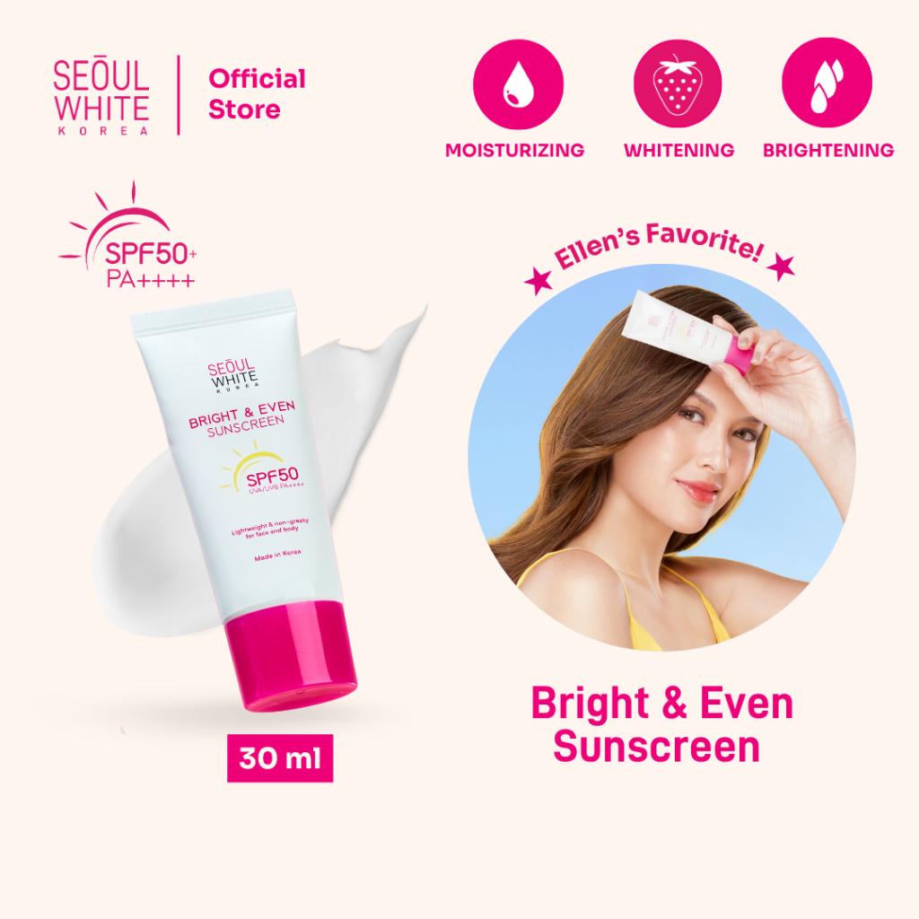 Seoul White Korea Bright & Even Sunscreen Tube 30mL SPF50+ UVA/UVB PA ...