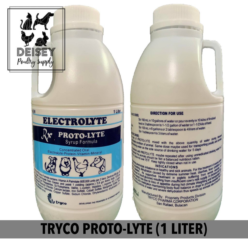 1 BOTTLE TRYCO PROTOLYTE FOR ANIMALS (1 LITER) | Shopee Philippines