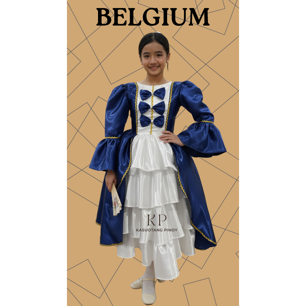 KASUOTANG PINOY UN COSTUMES FOR GIRLS - BELGIUM NAVY BLUE | Shopee ...