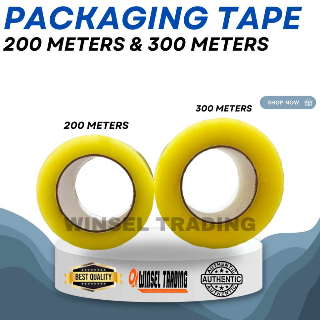 Packaging Tape Clear 200 Meters and 300 Meters | Shopee Philippines