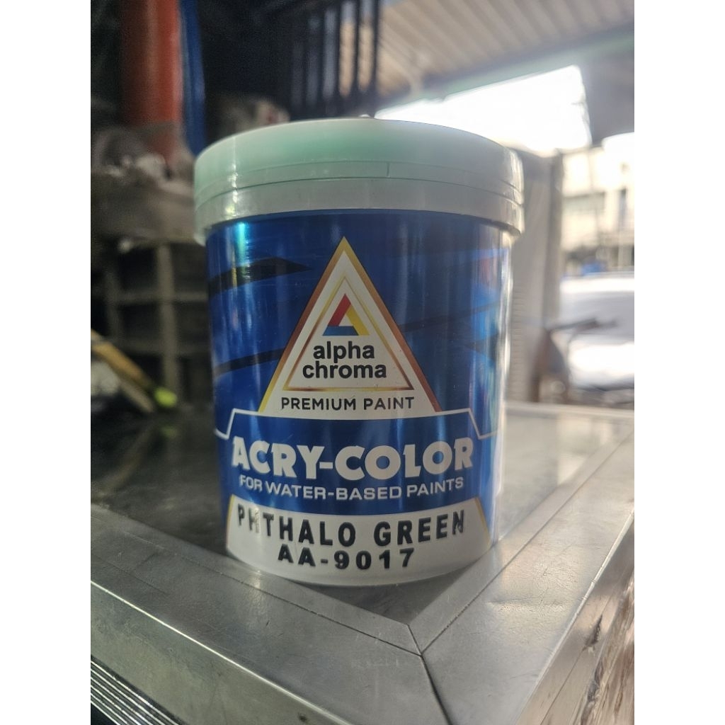 Alpha Chroma Premium Paint ACRY-COLOR AA-9017 Phthalo Green 1L | Shopee ...
