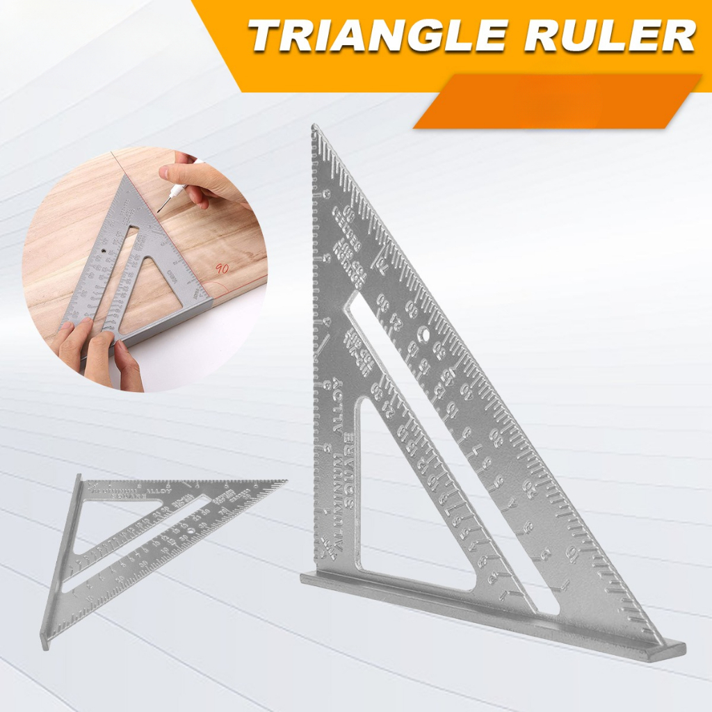 7-Inch Aluminum Alloy Triangle Square – Angle Ruler & Protractor for ...