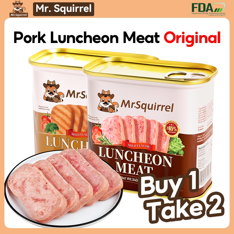 【Buy 1 take 2】Luncheon Meat 198g/340g Purefoods Lotte Luncheon Meat ...