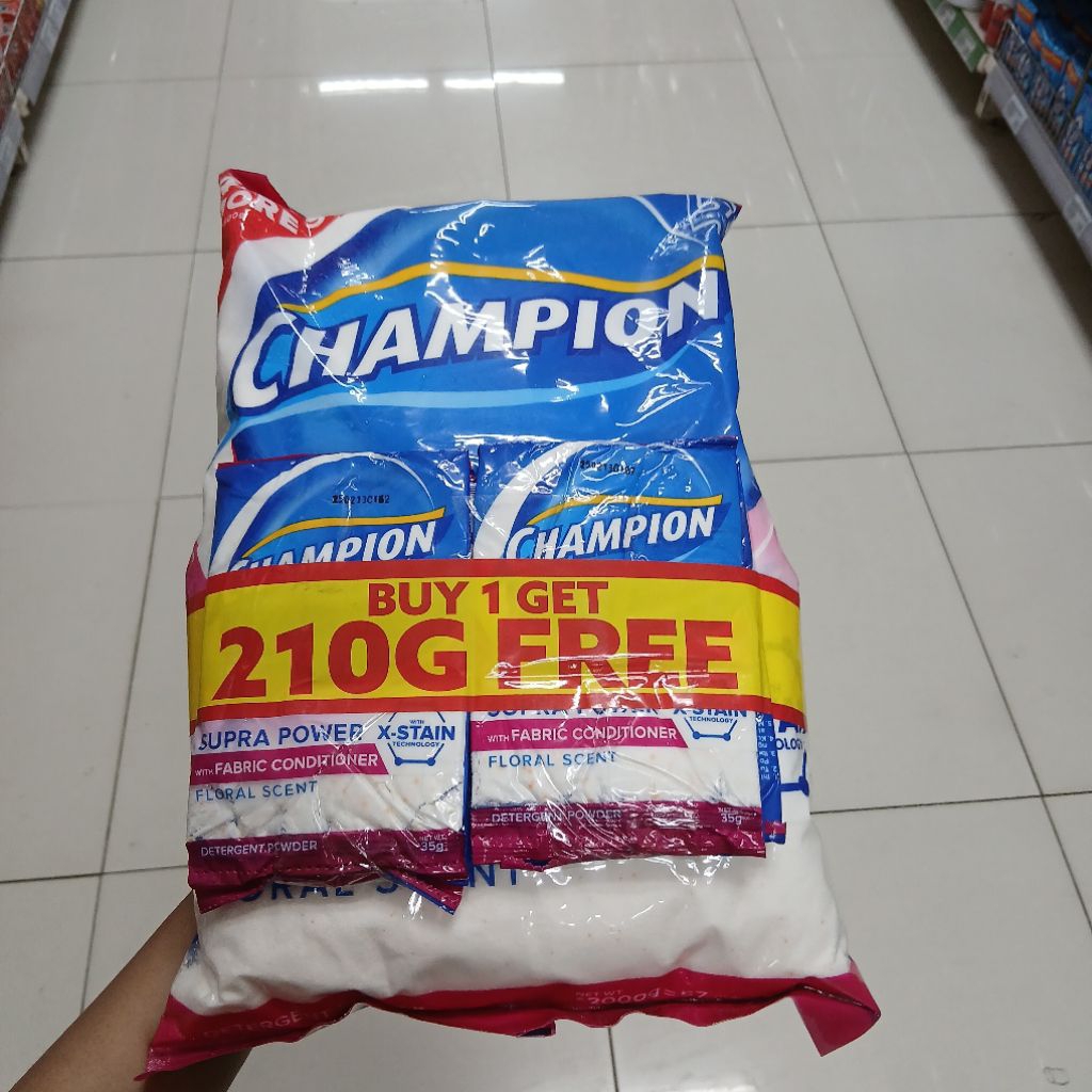 Champion Powder Detergent 2kg with Free 210g | Shopee Philippines
