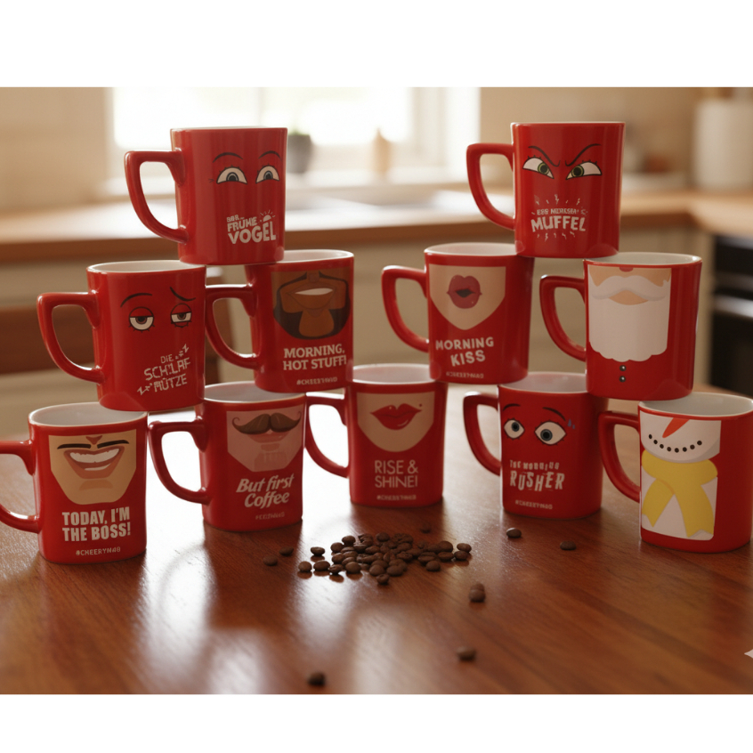 Smart Kitchen Red Mug Coffee Mug Coffee Tea cup drinkware glass/cup/tea ...