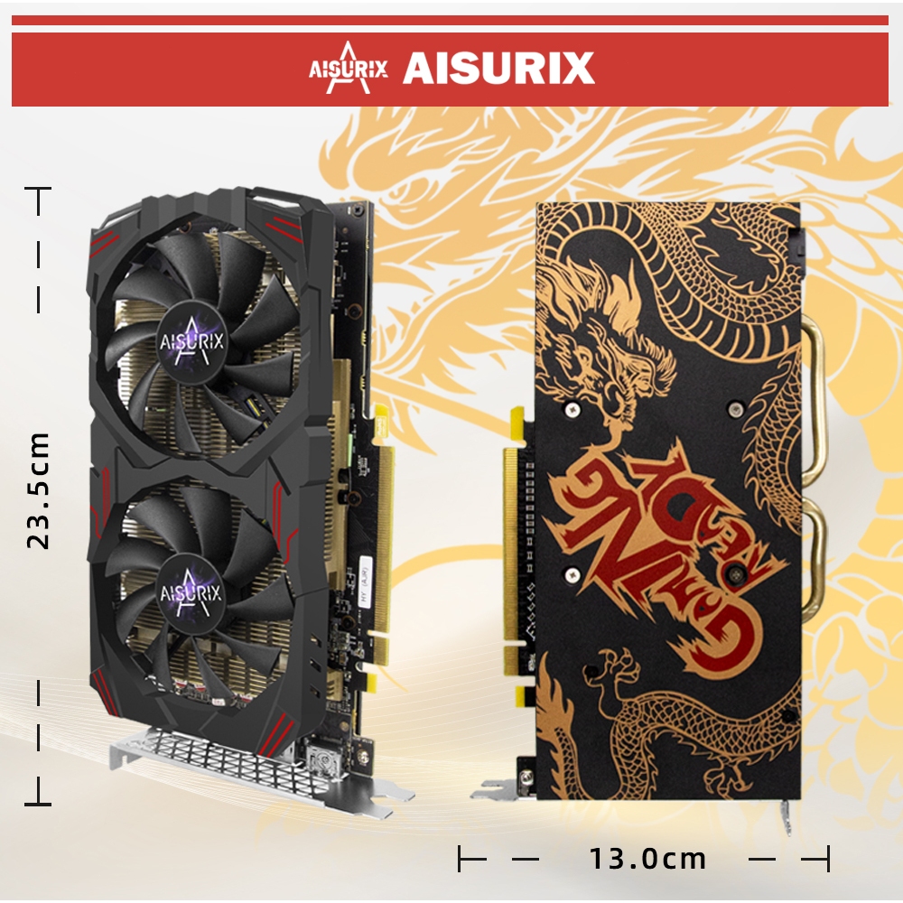 AISURIX Graphics Card RX 580 8GB GDDR5 256Bit 2084SP Computer GPU Video ...