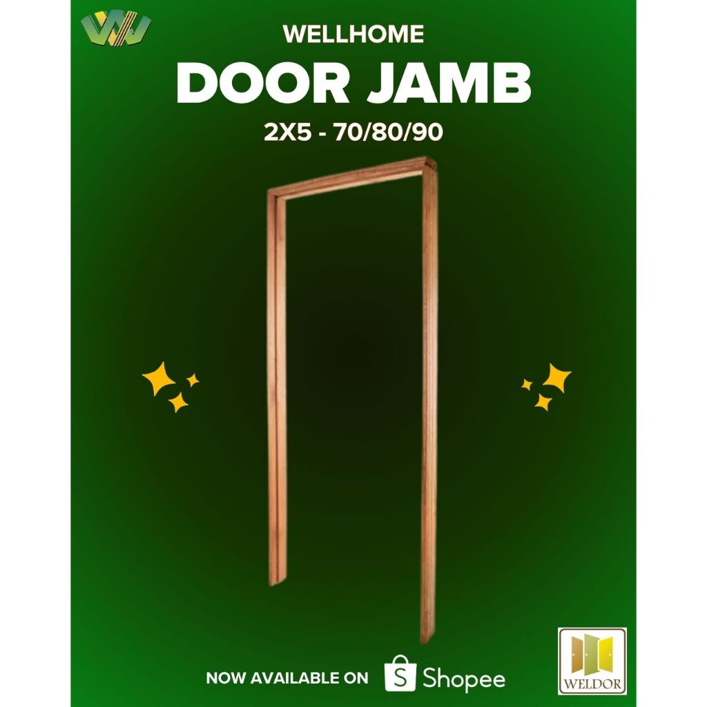 DOOR JAMB - HAMBA - Solid Wood Kiln Dry - 2x5 - 70 / 80 / 90 | Shopee ...