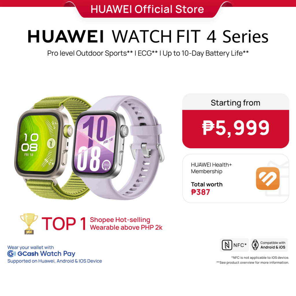 HUAWEI WATCH FIT 4 Series Smartwatch | Shopee Philippines