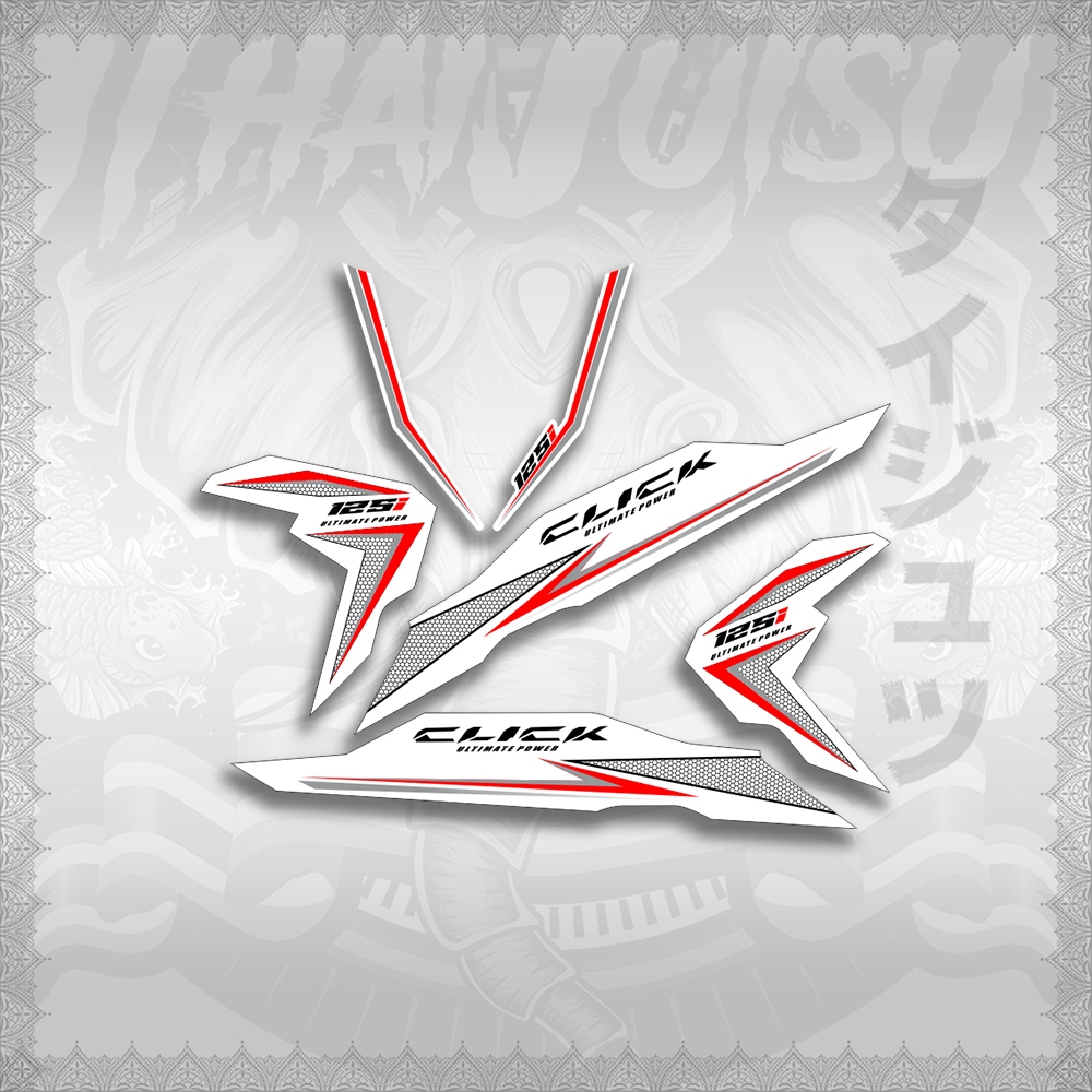 STICKER DECALS for CLICK 125i V3 DECALS (CV3FOWHSHHO)By THAIJUTSU ...