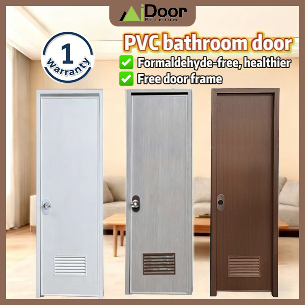 【Durable and anti-transparent】PVC material universal bathroom door-room ...