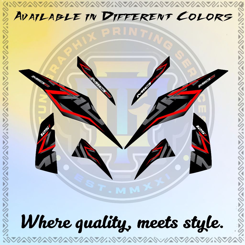 MIO I 125 GRYCO NEW INDO DECALS - PREMIUM LAMINATED STICKER | Shopee ...