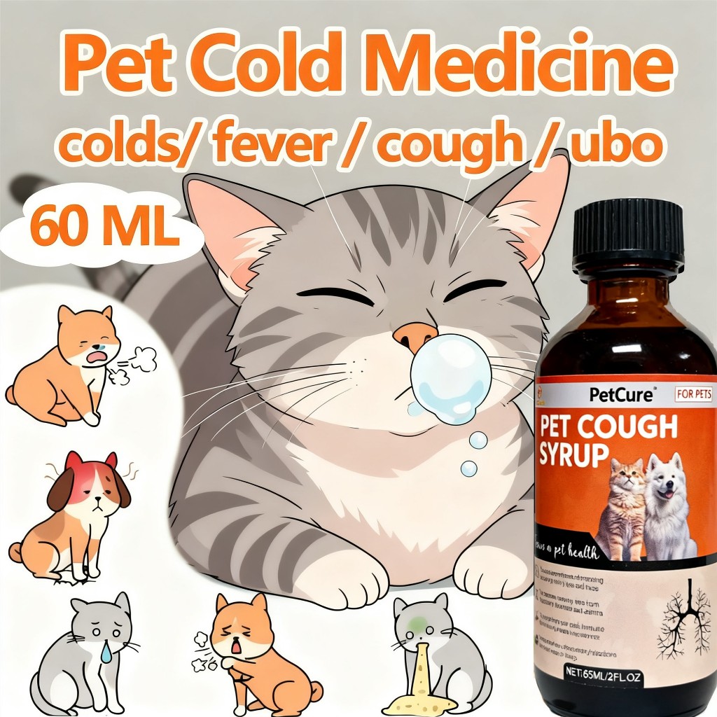 PetCure UBO SIPON LAGNAT ASO PUSA KENNEL COUGH Broncho Aid 65ML FEVER ...