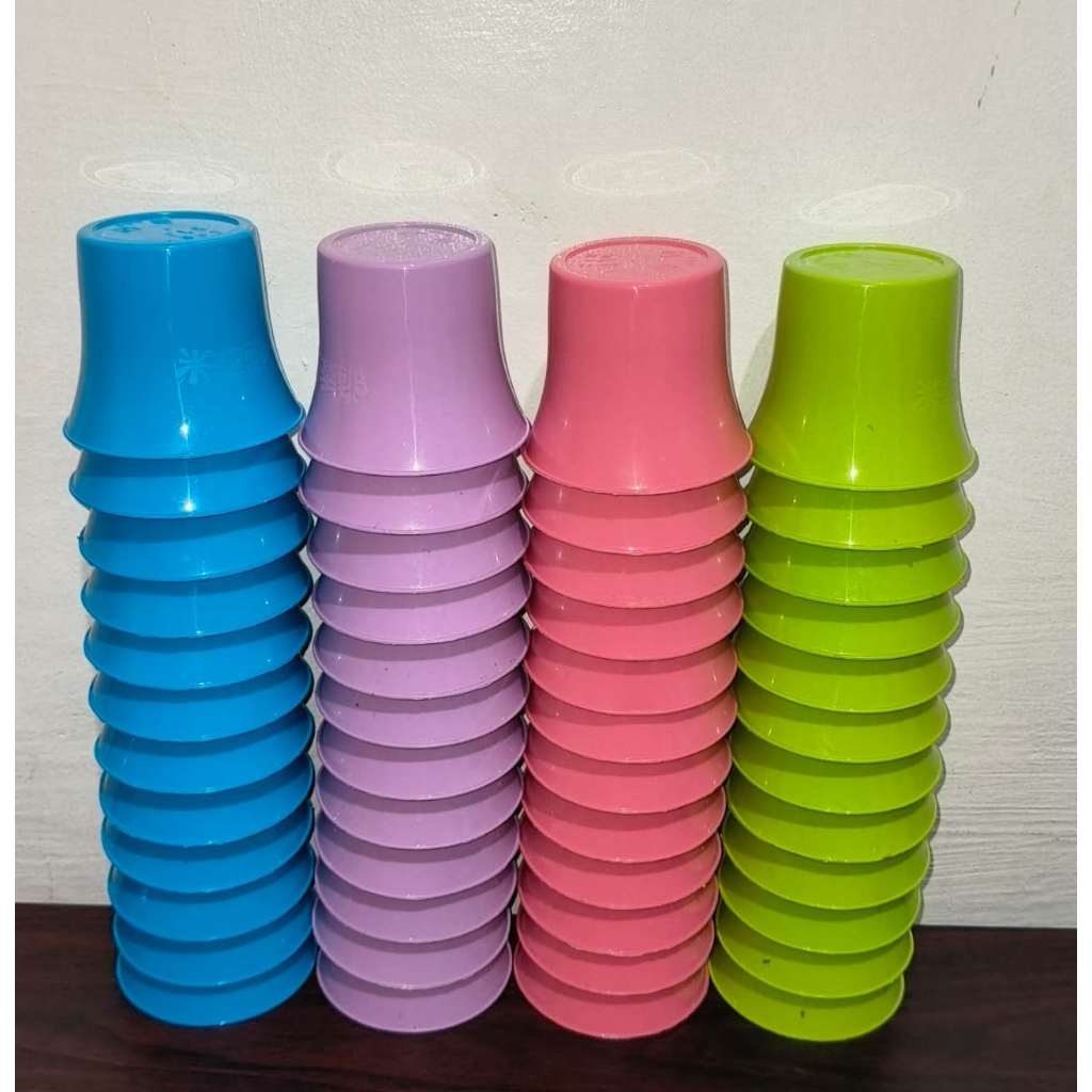 SMILE #973 Plastic Mini-Cups Small Glass (12PCS) | Shopee Philippines