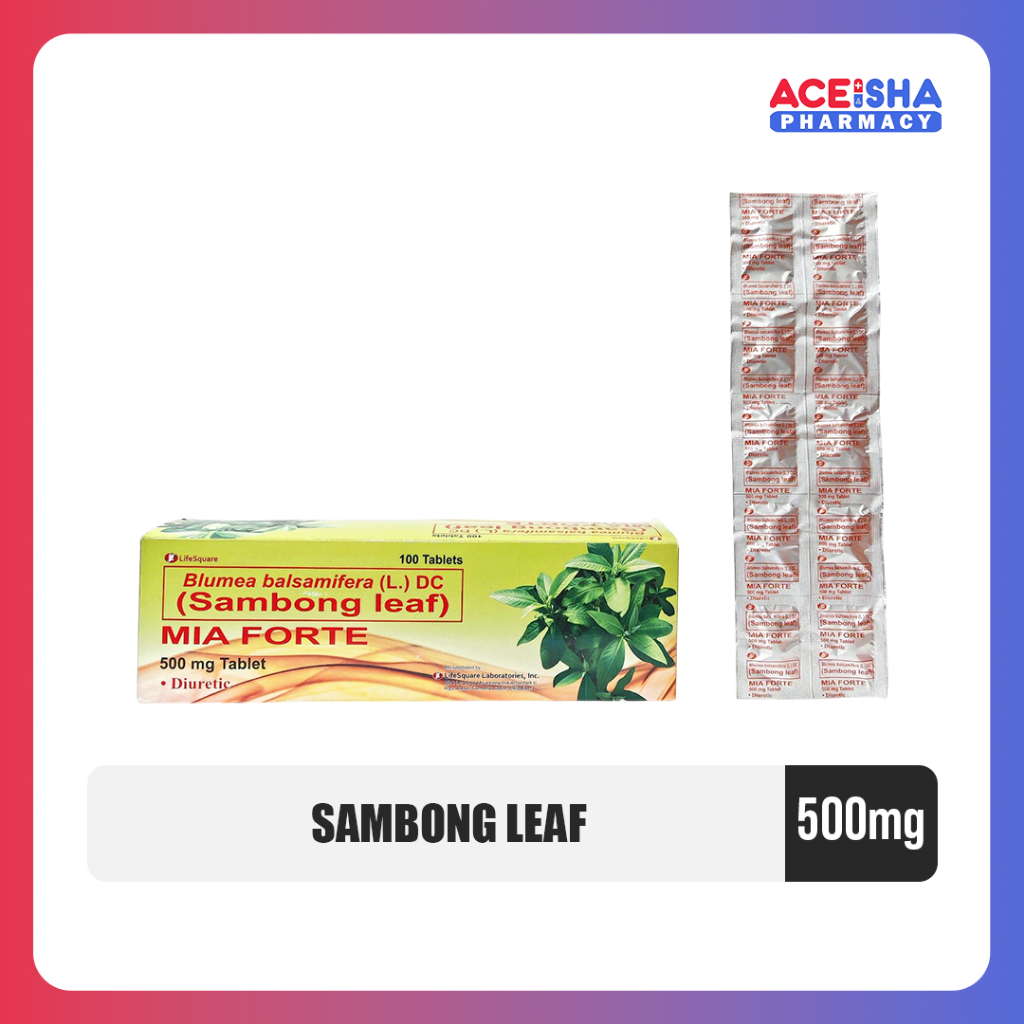 MIA FORTE 500mg Tablet - Blumea Balsamifera Sambong Leaf | Shopee ...