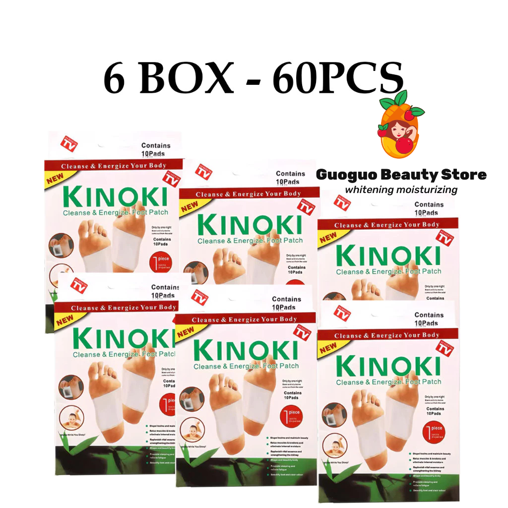 [6 box] White Kinoki cleansing foot pad Japanese foot patch bamboo ...