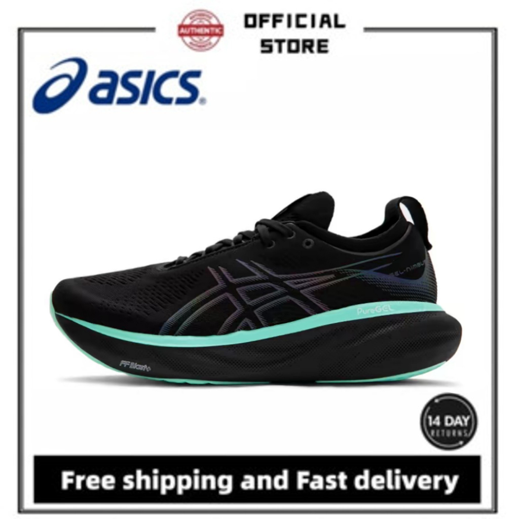 Asics GEL-25 Black Low Cut Unisex Sports And Casual Non Slip Running ...
