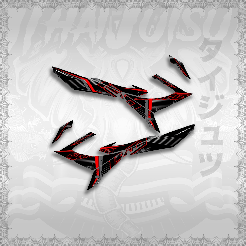 STICKER DECALS for RAIDER 150 CARB(R15015GRED)By THAIJUTSU (SOFIE ...