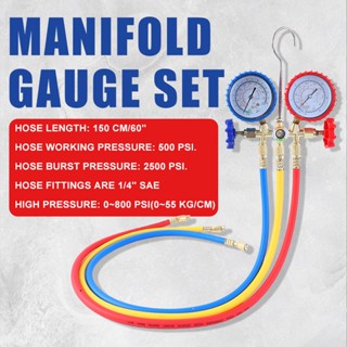 Lensent R134A Car Aircon Manifold Gauge Freon Pressure Gauge AC ...