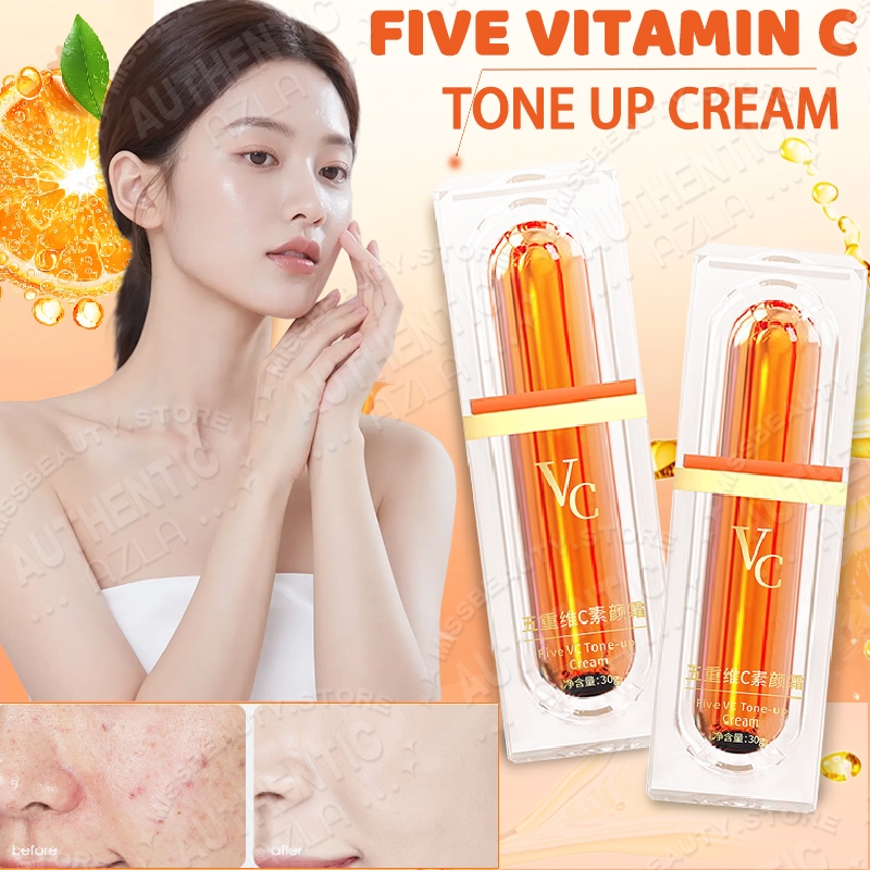 Five Vitamin C Supplement Cream Concealer Tone Up Cream Moisturizing VC Lazy Suyan Cream ...