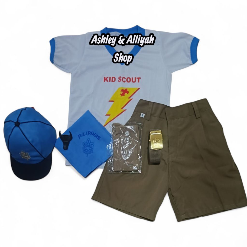 Yellow Kidlat with Blue Lining Kidscout Uniform Set | Shopee Philippines