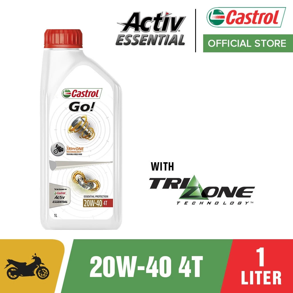 Castrol Go ACTIV Essential 20W-40 4T Engine Oil 1L | Shopee Philippines