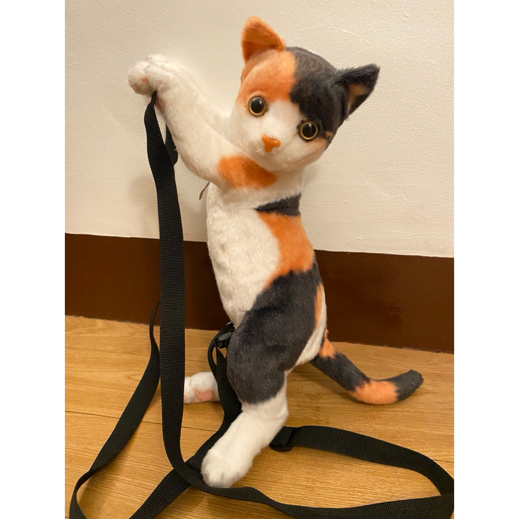 Realistic Calico Cat Plush Backpack Bag | Shopee Philippines
